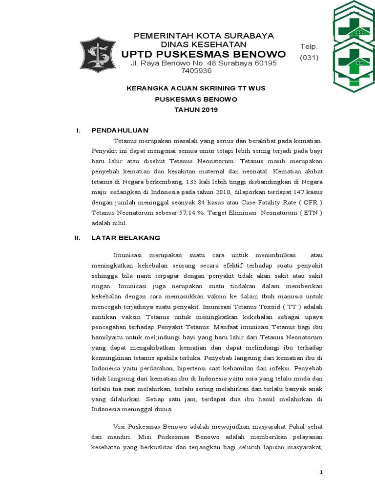 Kak Skrining TT Wus 2019 | PDF