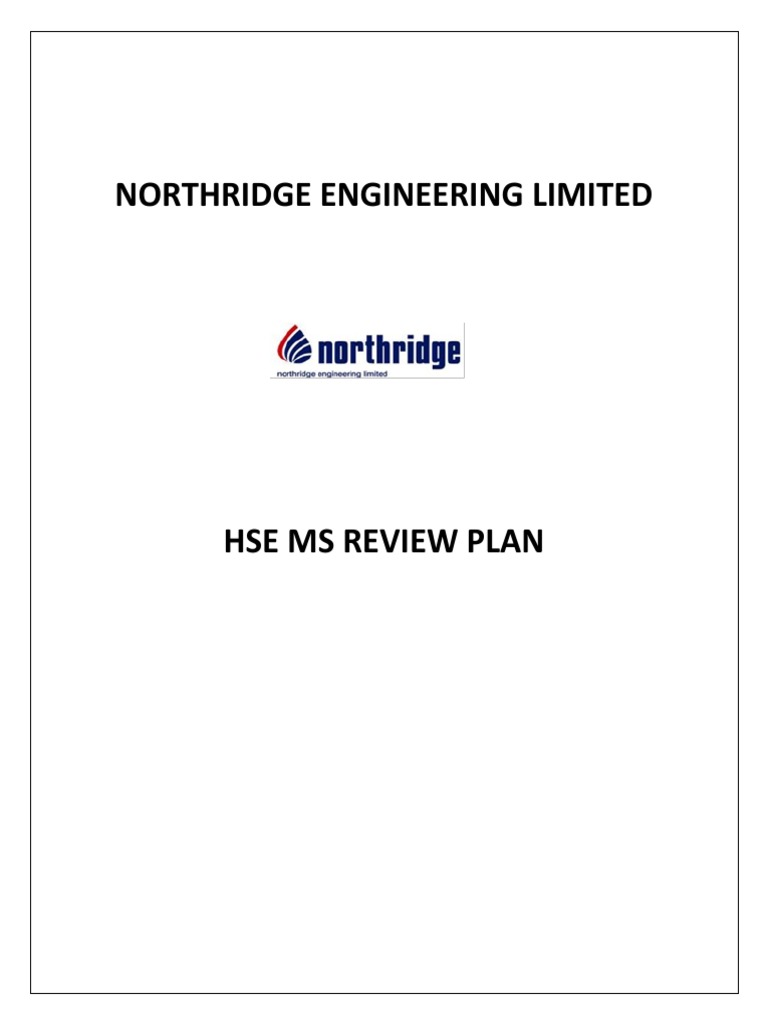 3.5 (D) Northridge HSE MS Review Plan | PDF | Audit | Risk