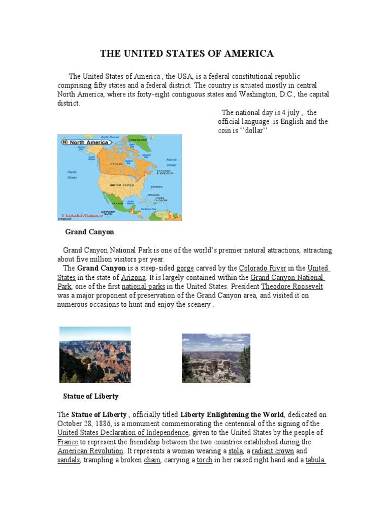 Top US Landmarks: Grand Canyon & More | PDF