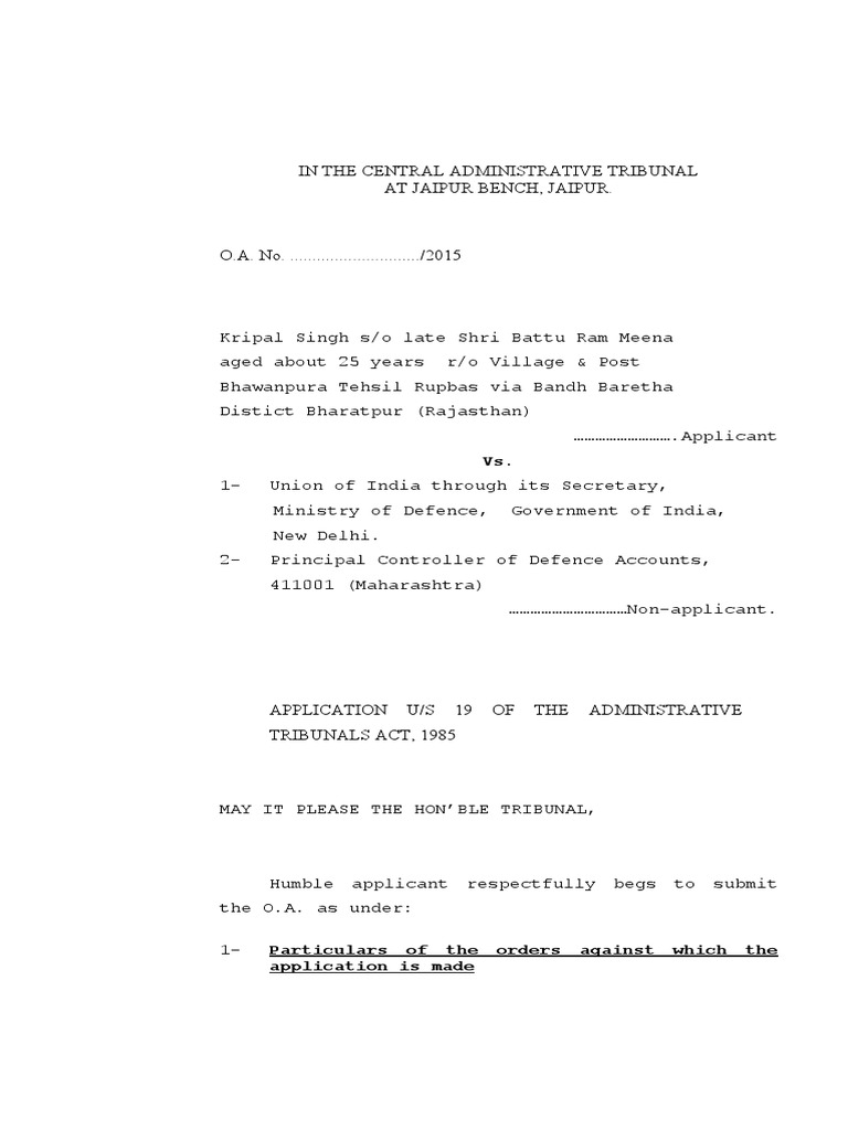 Cat Oa | PDF | Legal Remedy | Judiciaries