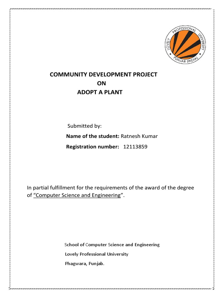 Community Development Project Final | PDF | Mulch | Plants