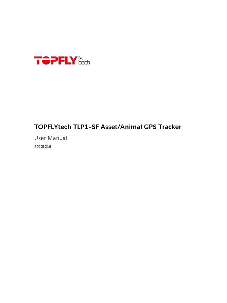 TOPFLYtech TLP1-SF Asset GPS Tracker User Manual 20201216 | PDF