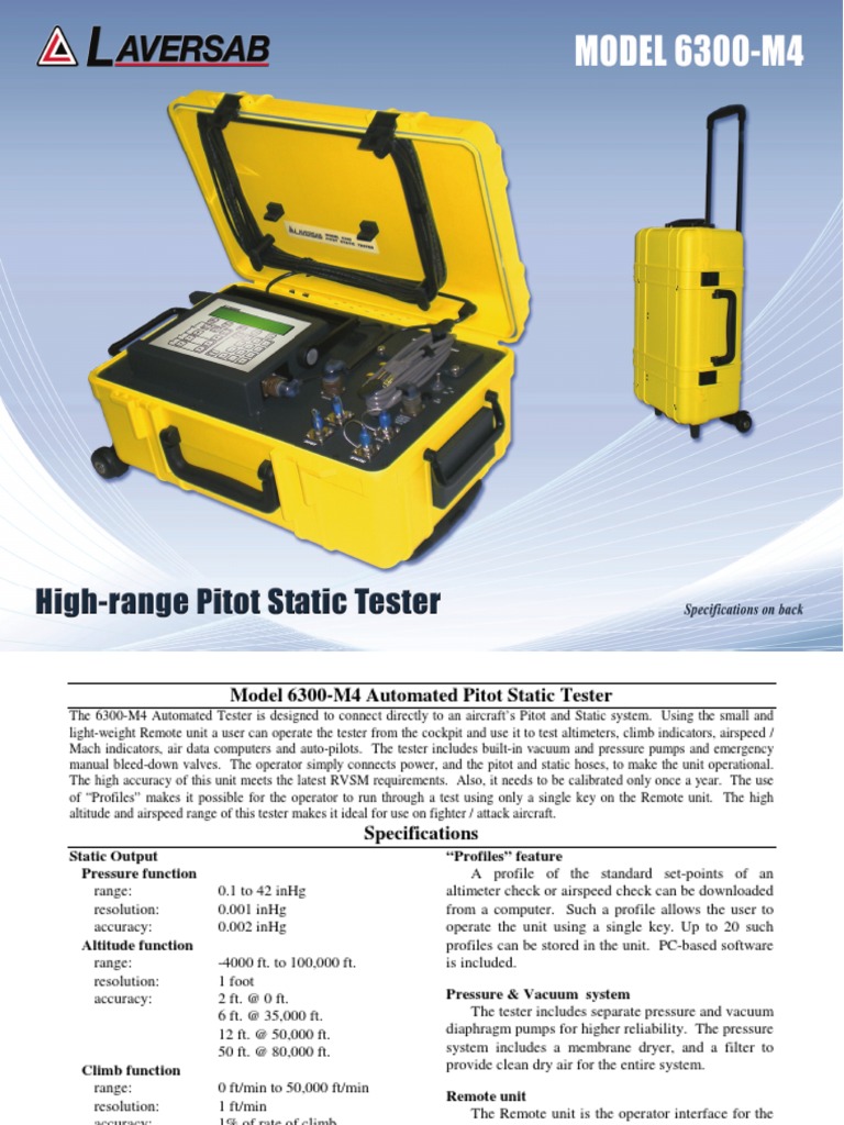 Model-6300-M4-Datasheet | PDF | Airspeed | Equipment