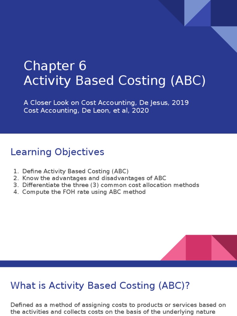 Understanding Activity Based Costing | PDF | Management Accounting ...