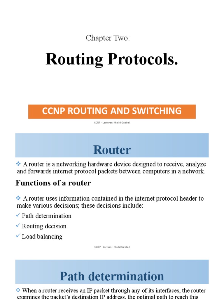 Chapter Two Routing Protocols | PDF | Routing | Router (Computing)