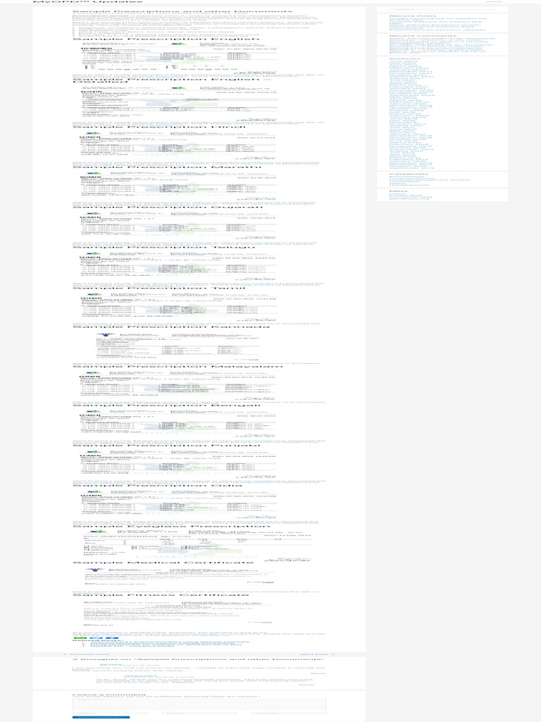Sample Prescriptions and Other Documents - MyOPD™ | PDF | Google Play | Medical Prescription