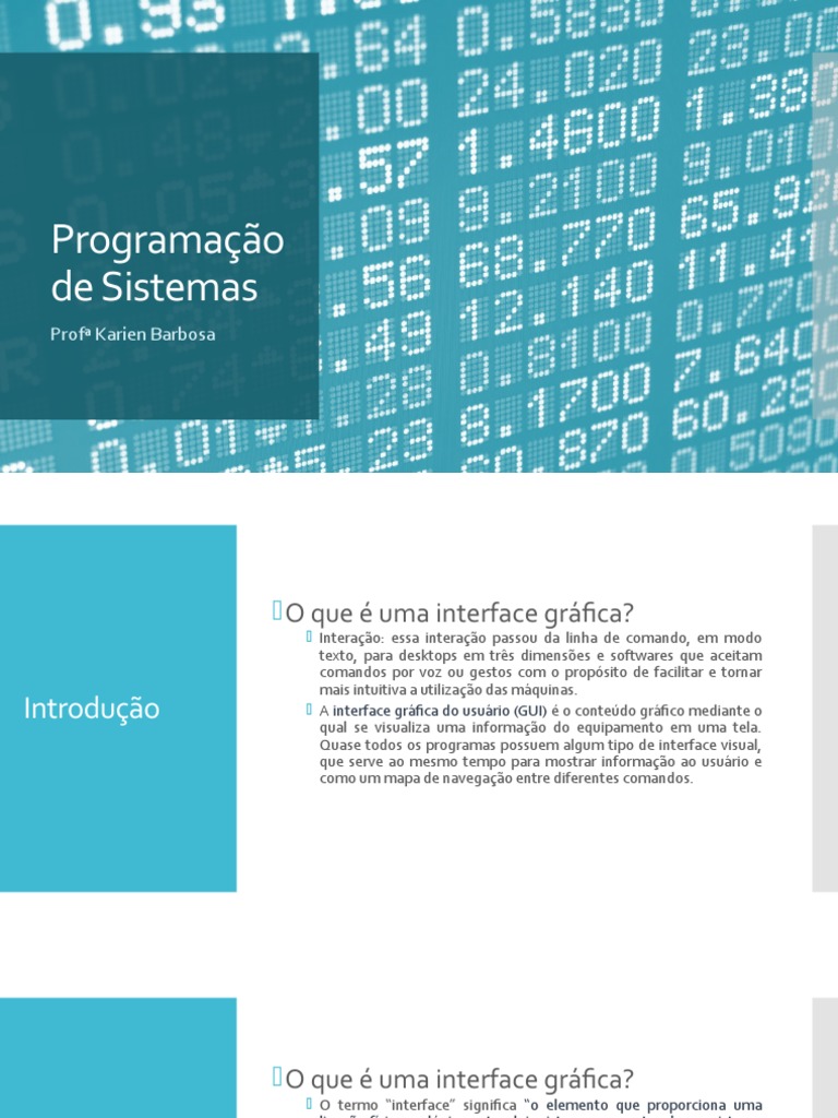 As Características Chave de Uma Interface Gráfica do Usuário | PDF ...