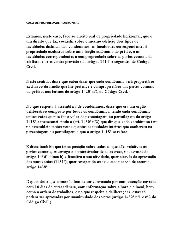 Propriedade Horizontal e Permilagem | PDF | Condomínio | Justiça