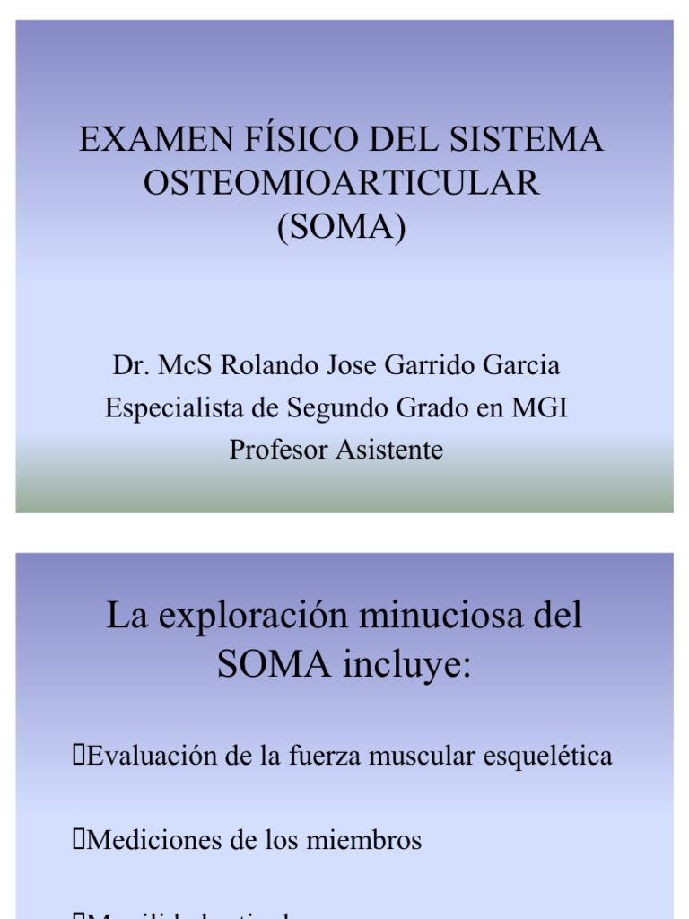 Examen Fisico Del Sistema Ostiomioarticular | PDF | La columna ...