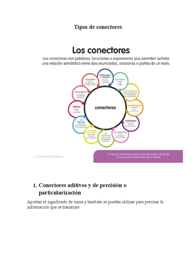 Tipos y ejemplos de conectores | PDF
