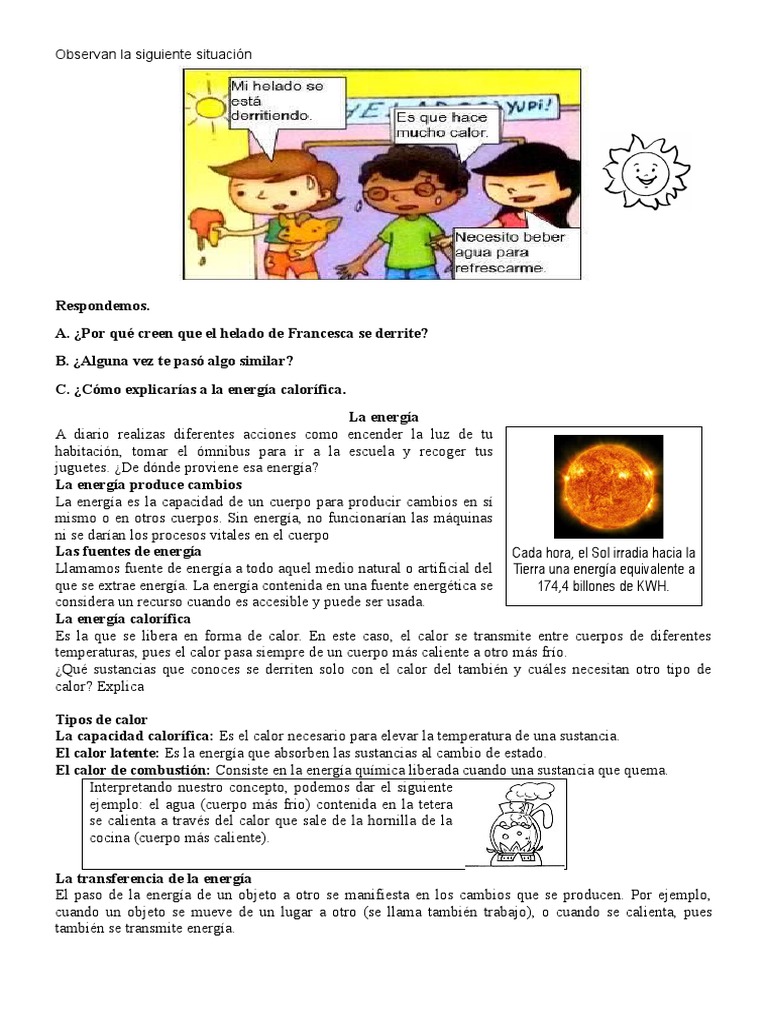 Energía Calorífica y Transferencia de Calor | PDF | Calor | Conduccion ...