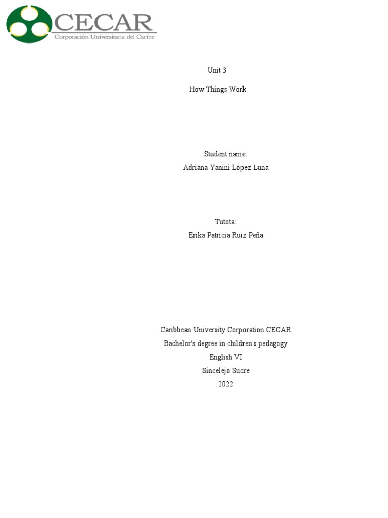 UNIT 3 How Things Work | Download Free PDF | Information Age | Computing