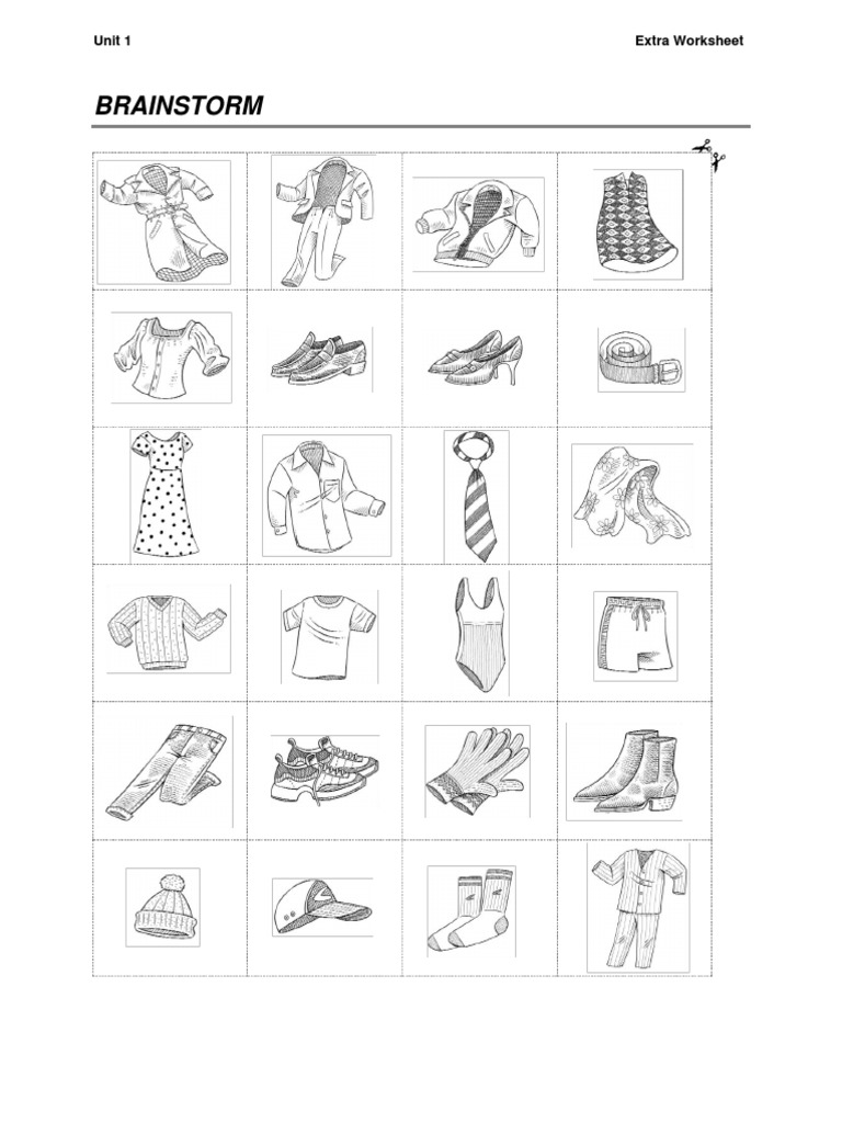 Clothes Vocabulary and Worksheets | PDF | Clothing
