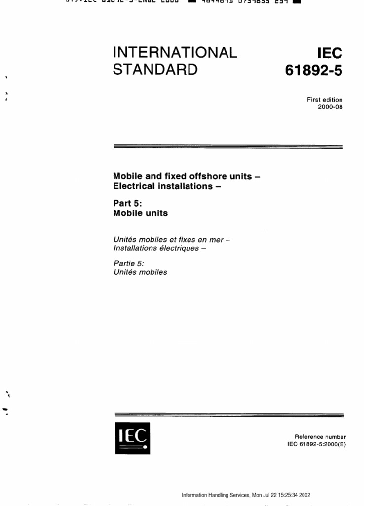 Iec 61892-5 | PDF