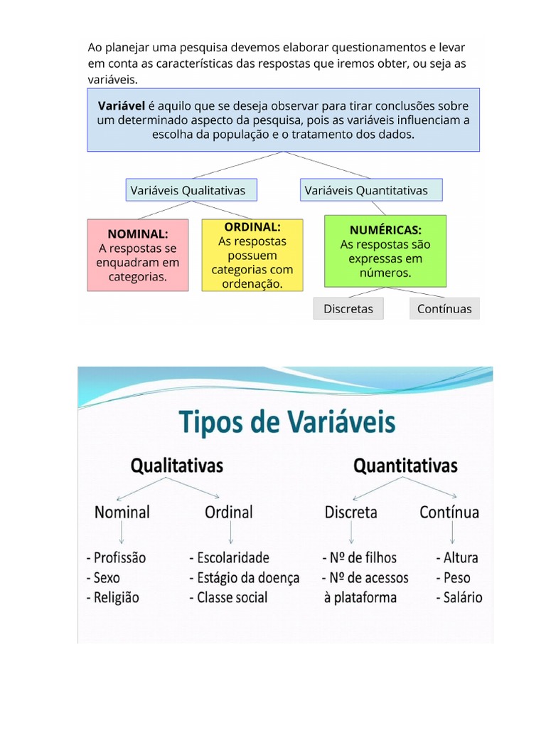 Tipos de Variaveis | PDF