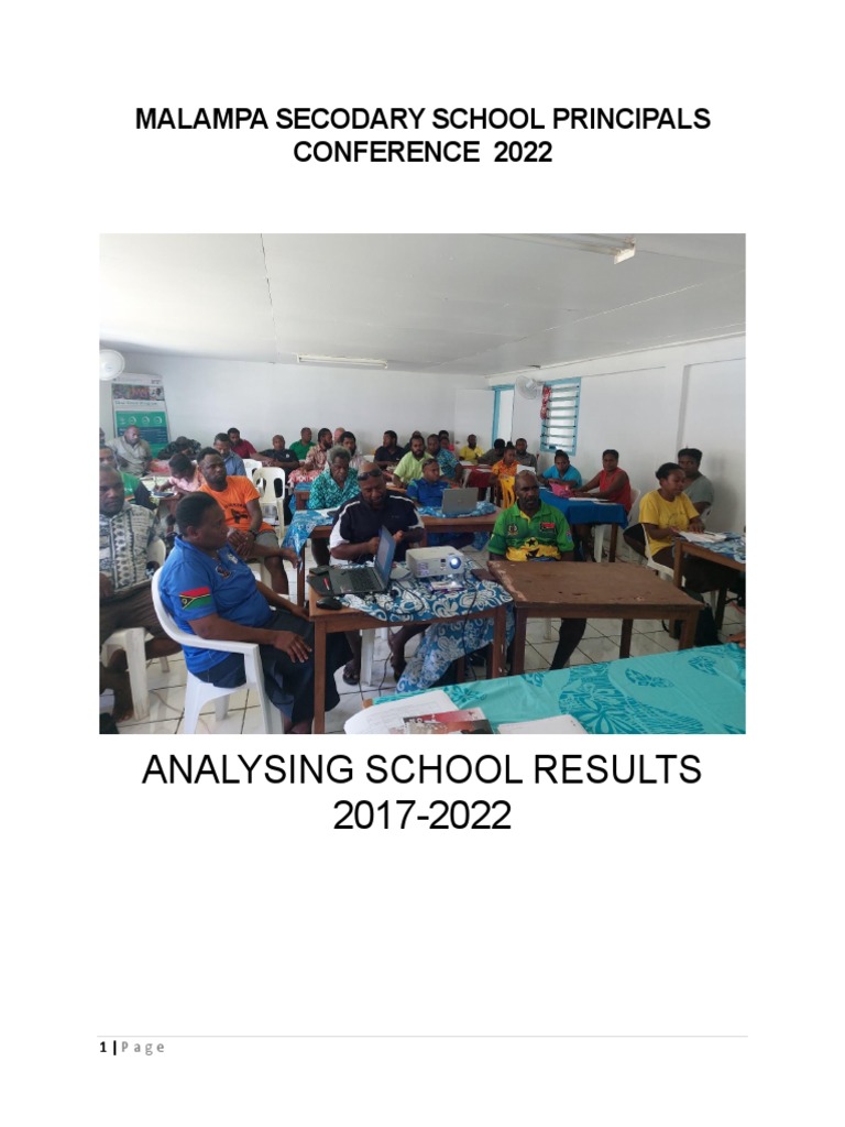 Malampa Principals Workshop 2022 - Results Report | PDF | Teachers ...