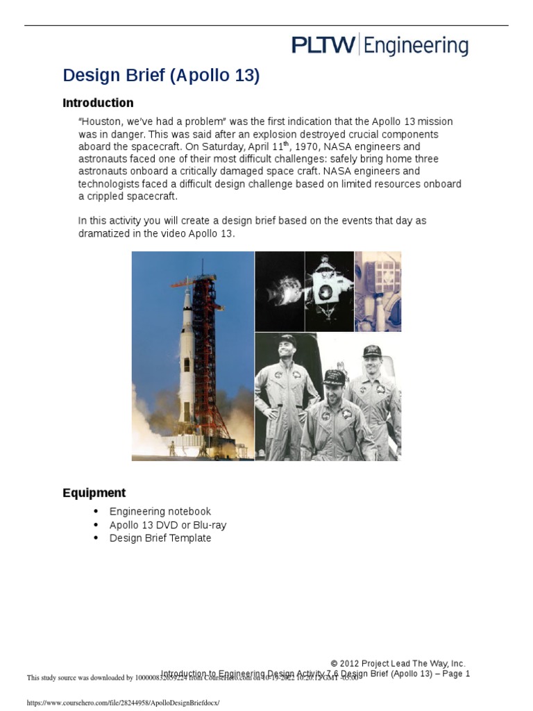 Apollo Design Brief | PDF | Art | Technology & Engineering