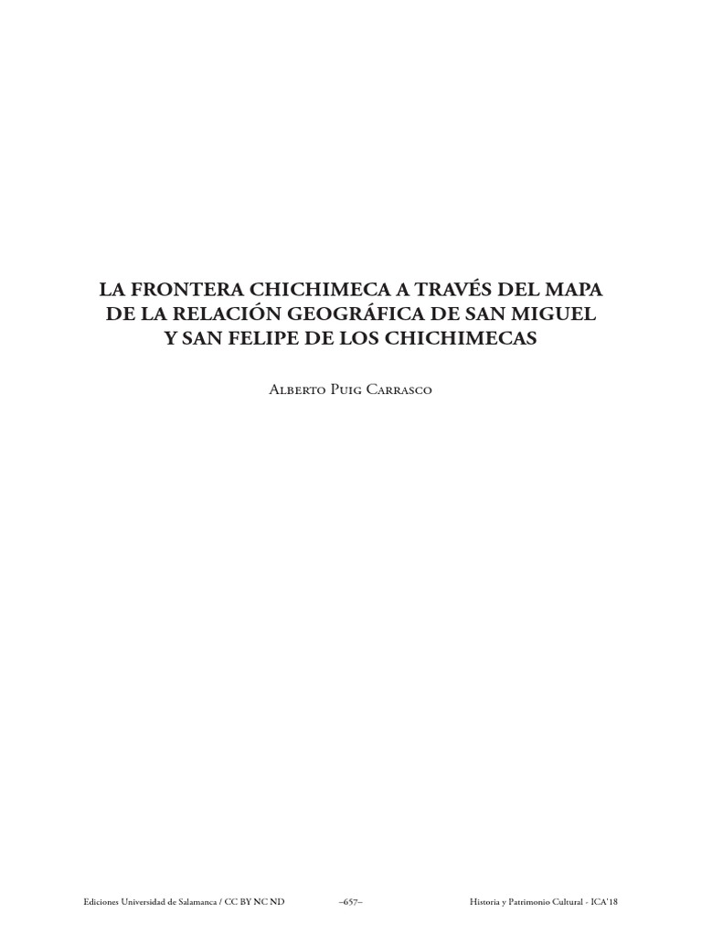 Puig, Alberto Carrasco (2018) - La Frontera Chichimeca A Través Del Mapa de La Relación ...