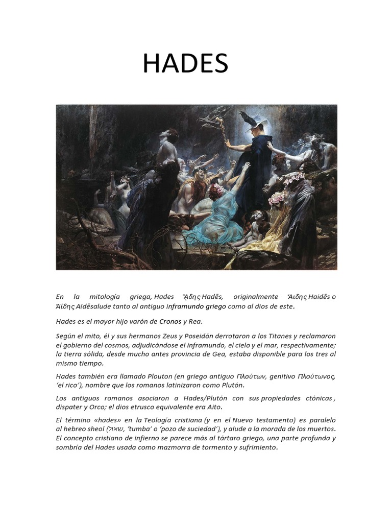 Hades | PDF | infierno | Perséfone