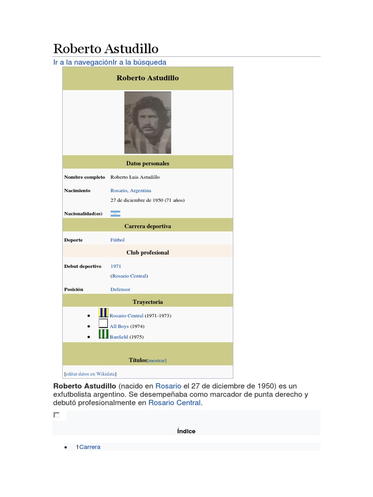 Roberto Astudillo | PDF | Asociación de equipos de fútbol | Deportes ...