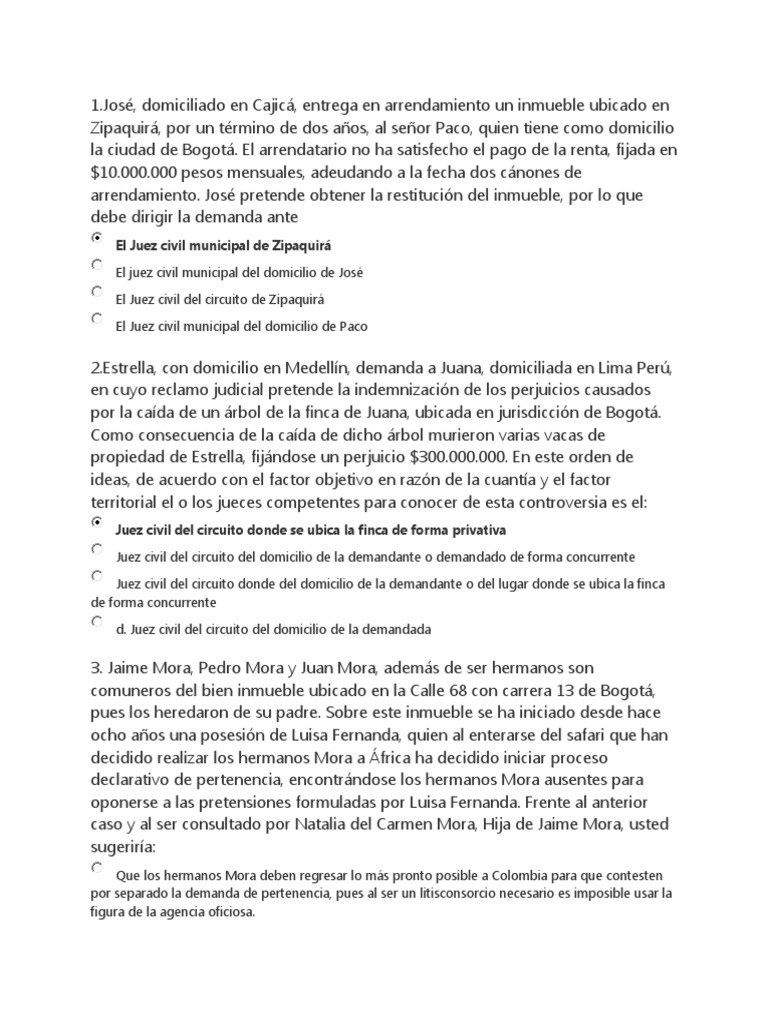 Preparatorio Procesal 639 | PDF | Demanda judicial | Herencia