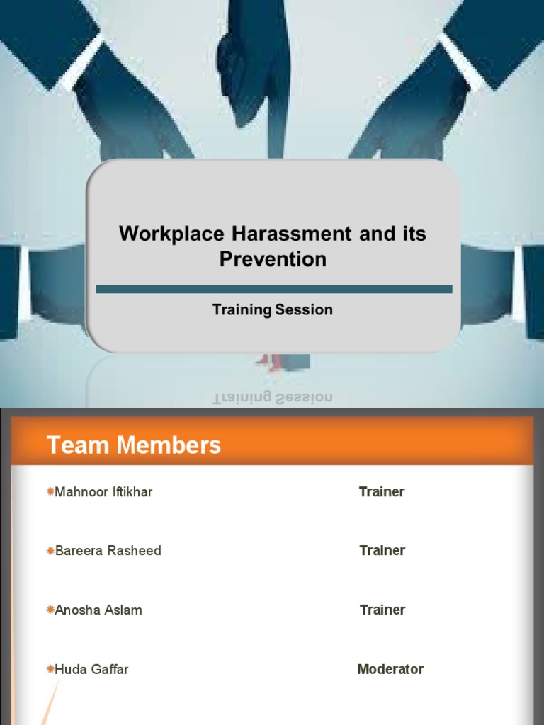 Preventing Workplace Harassment Training | PDF