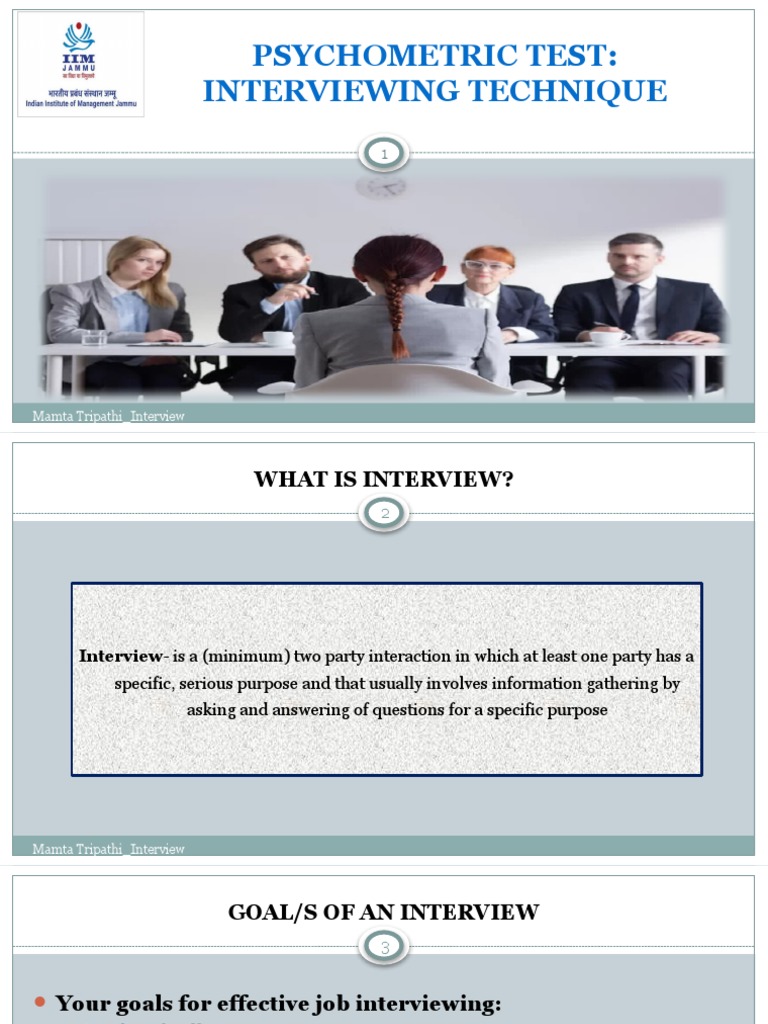 Psychometric INTERVIEW | Download Free PDF | Salary | Justice