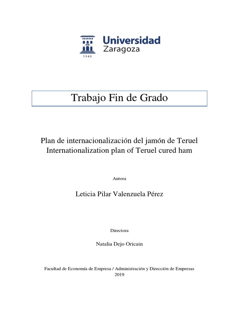 Taz TFG 2019 1897 | PDF | jamón | China