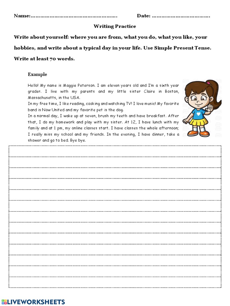 Writing Practice: Describe Your Day | PDF | Wellness