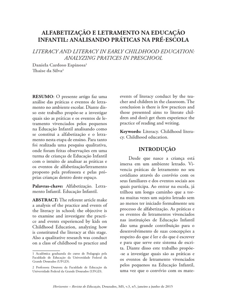 Tairo, Daniela | PDF | Alfabetização | Aprendizado