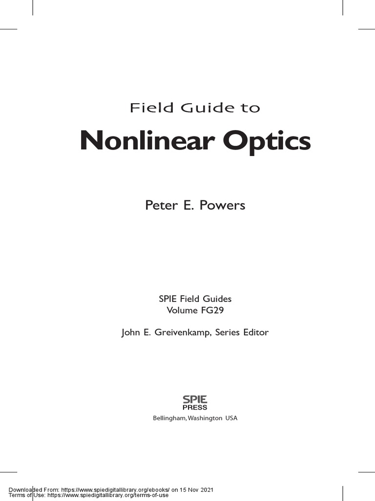 FG29 fm1 | PDF | Nonlinear Optics | Optics