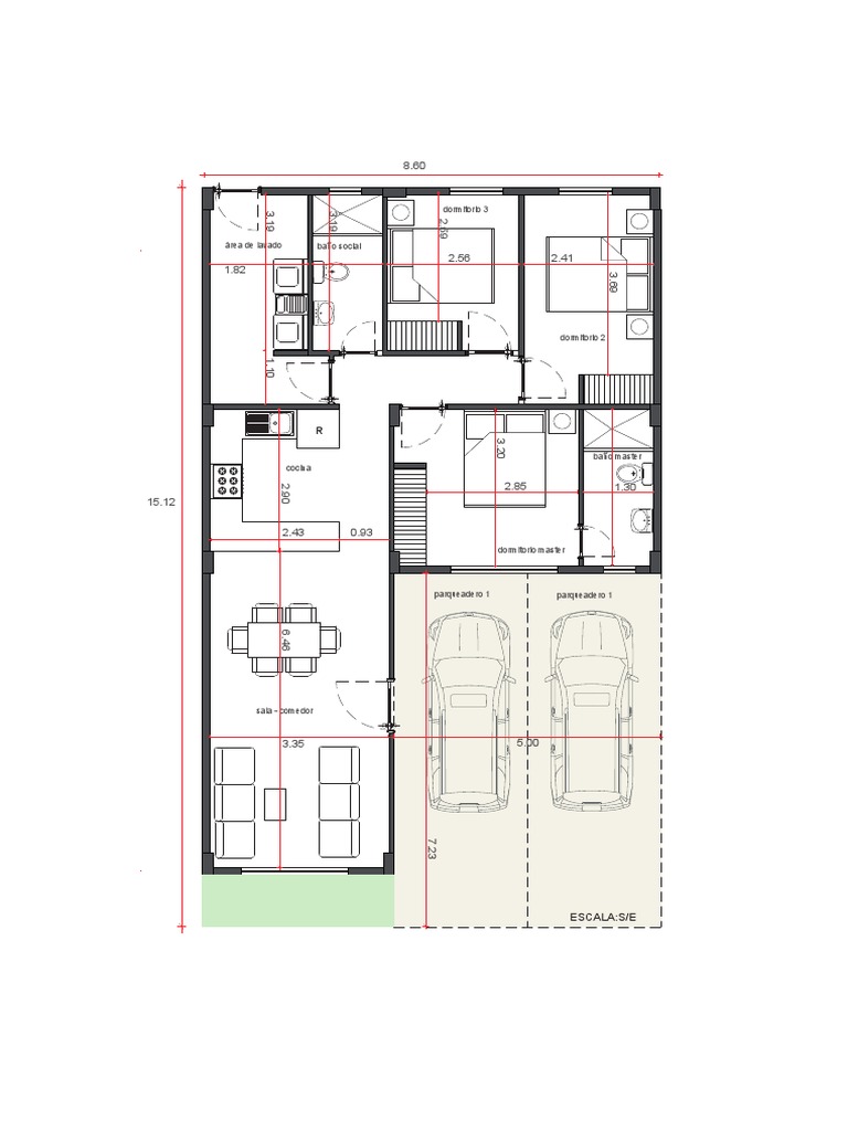Planos de casa de 90 m² en PDF | PDF