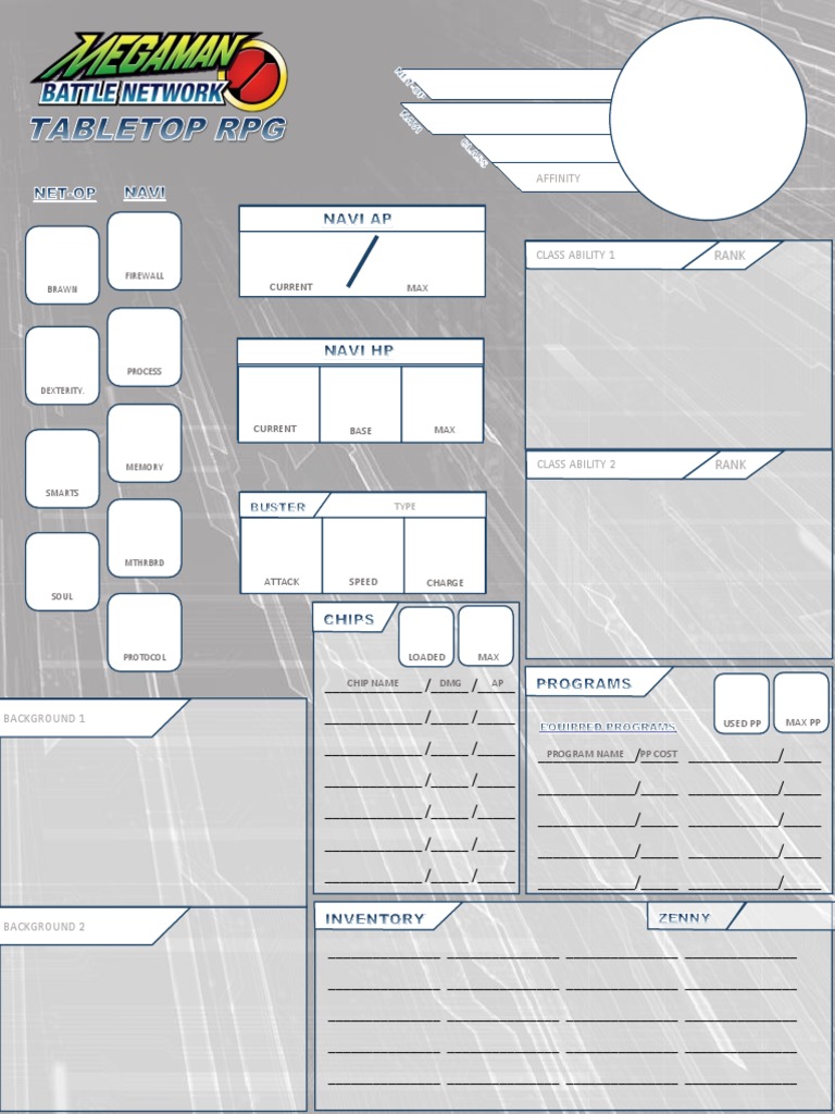 MMBN TTRPG Character Sheet Fillable | PDF | Computers MMBN TTRPG Character Sheet Fillable | PDF | Computers