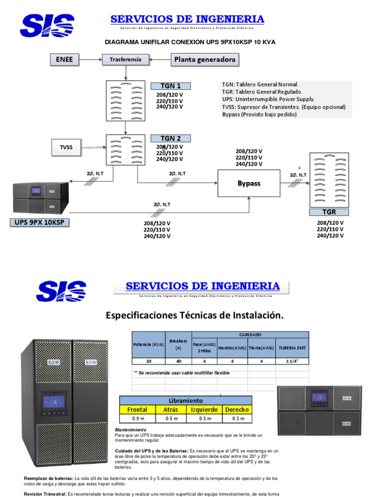 Diagrama de Conexión UPS 9PX10KSP KVA 2021 | PDF | Ingenieria Eléctrica ...