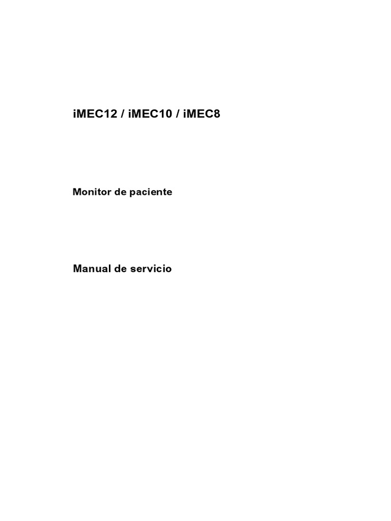 iMEC 12 Manual de Servicio Original SPA | PDF | Hardware de la computadora | Monitor de computadora