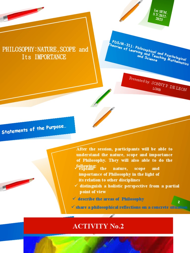 Scope-and-Importance-of-Philosophy - Session 4 | PDF | Reason | Reality