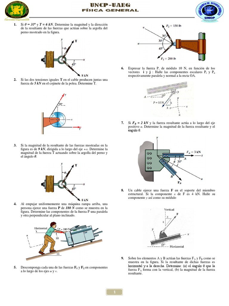 Trabajo Grupal 1 Vectores. | PDF | Vector Euclidiano | Fuerza