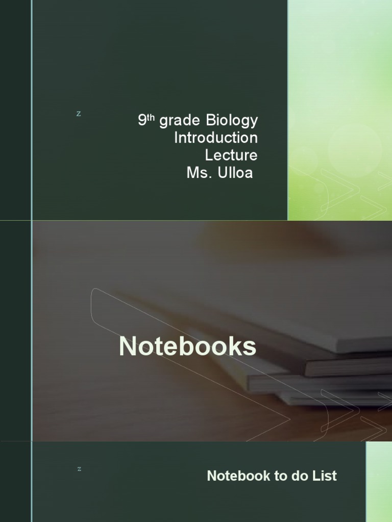 Biology Notebook Setup Guide | PDF