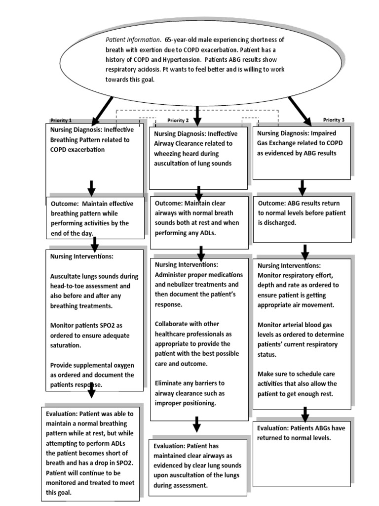 Concept Map | PDF | Chronic Obstructive Pulmonary Disease | Breathing