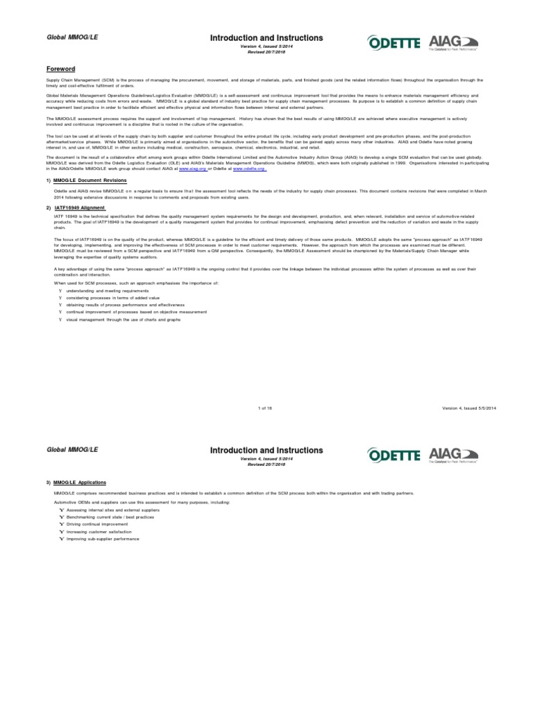 An Introduction to the Global MMOG/LE Supply Chain Management ...