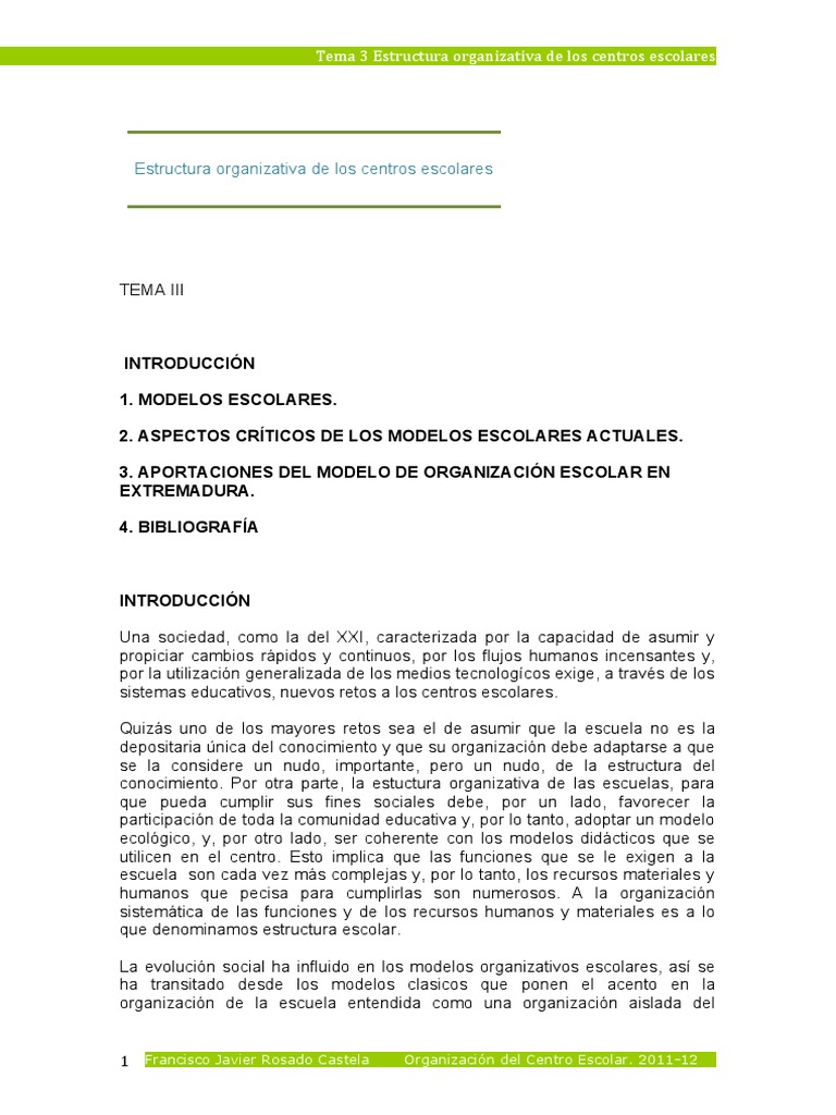 OCE Tema III | PDF | Plan de estudios | Maestros