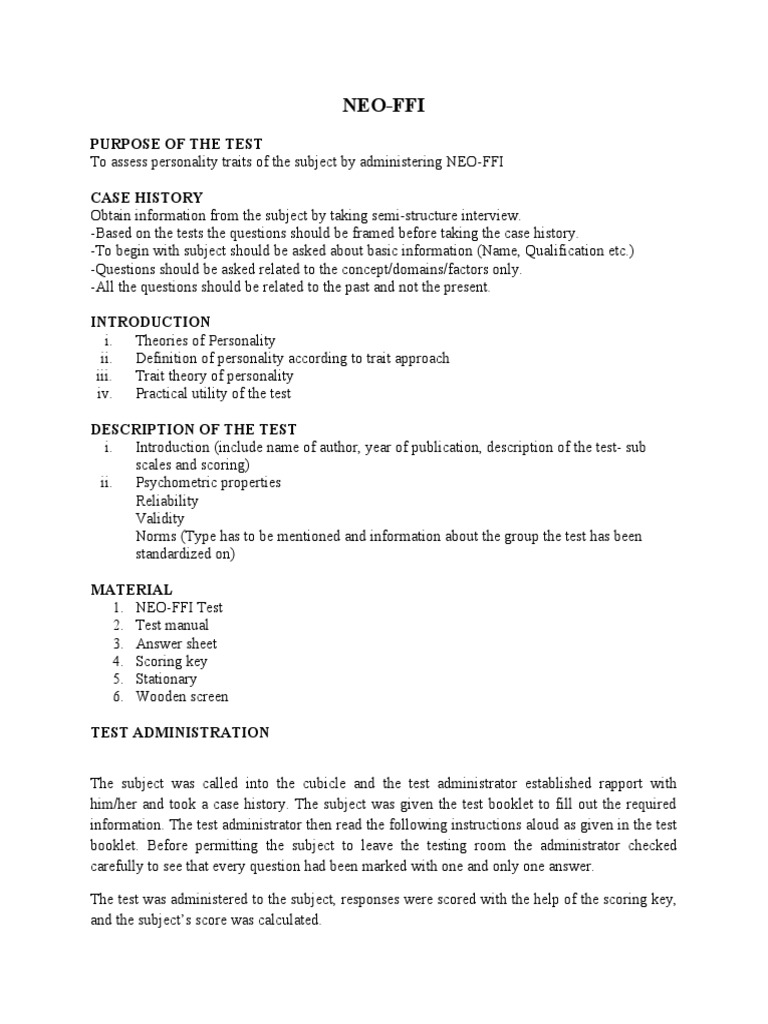 Neo Ffi Pdf
