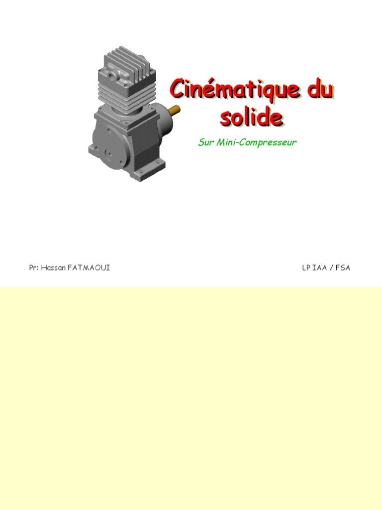 Cinematique Du Solide | PDF | Mouvement de rotation | Rotation