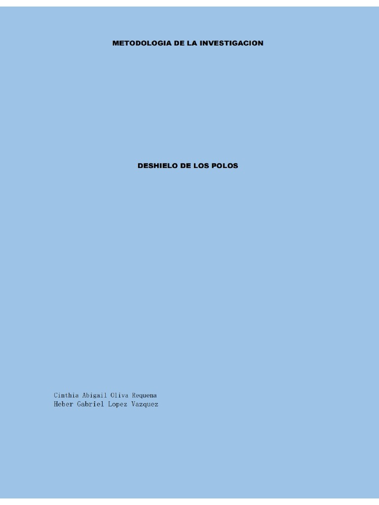 deshielo de los polos | PDF