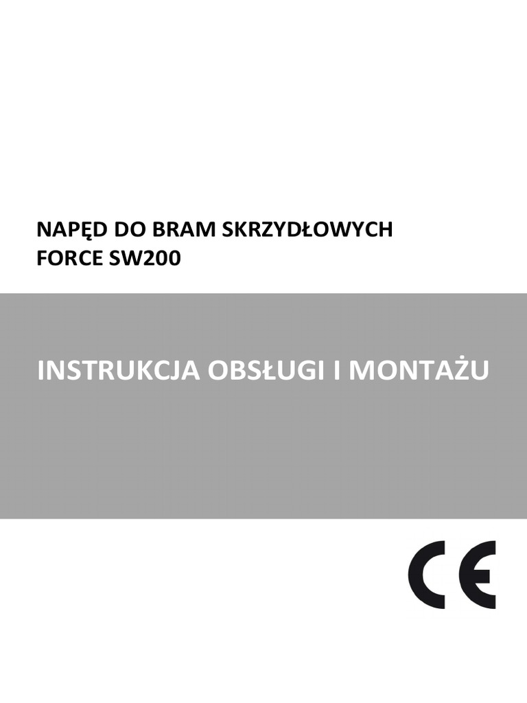 Instrukcja FORCE SW200 v3-1 | PDF