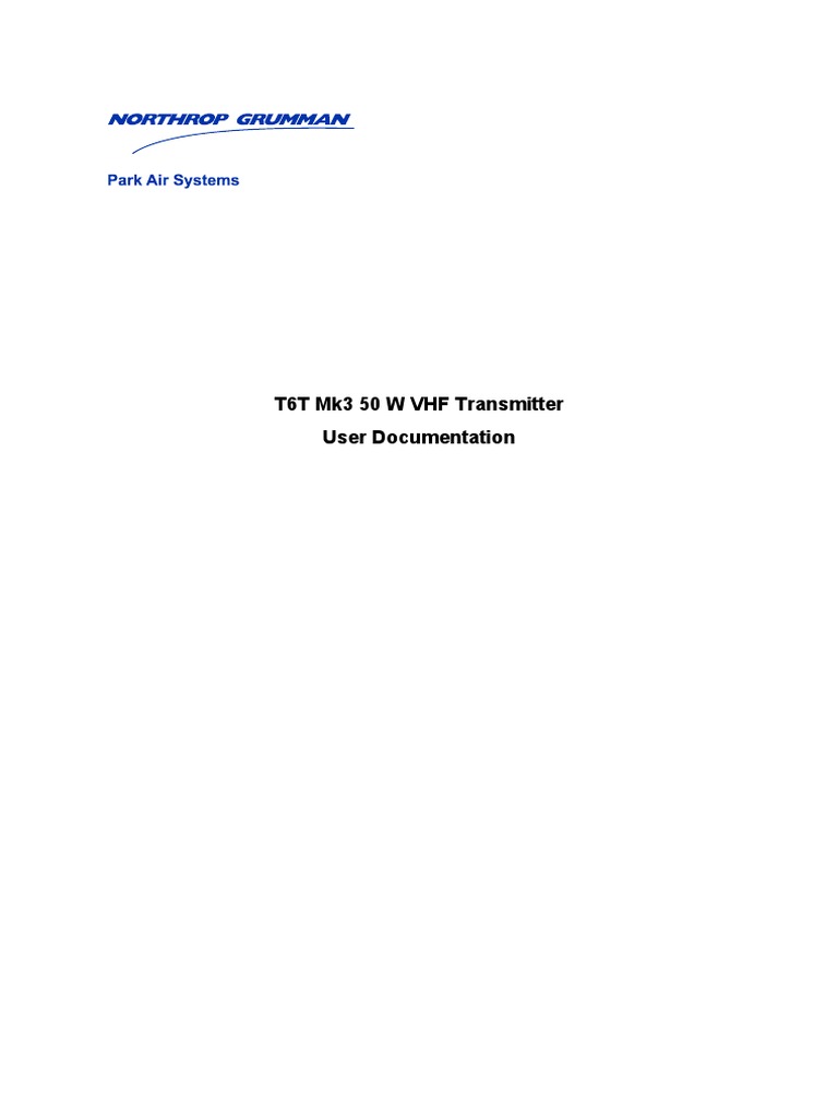 T6T Mk3 50 W VHF Transmitter | PDF | Radio | Mains Electricity