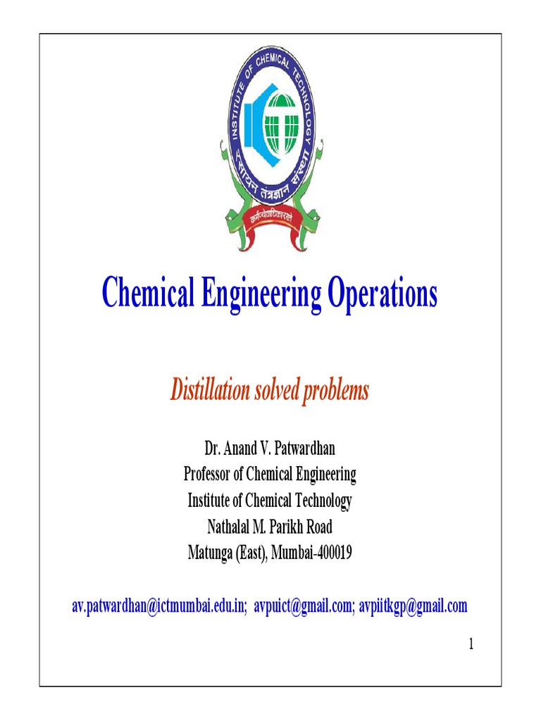 AVP - Distillation Solved Problems | PDF | Distillation | Mole (Unit)