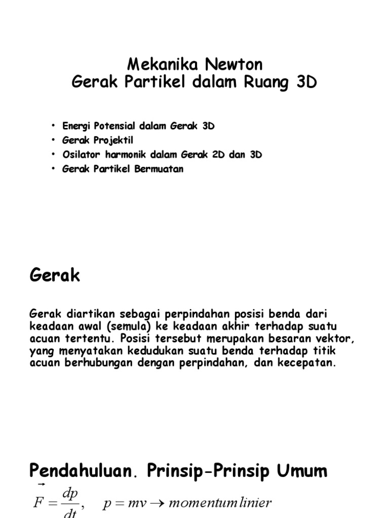 Mekanika - Mekanika Newton 2022 | PDF | Sains & Matematika