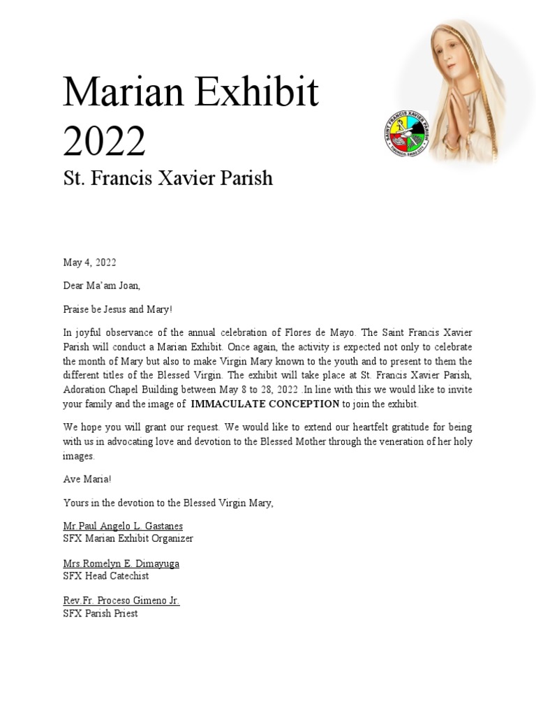 Marian Exhibit 2022 | PDF | Mary, Mother Of Jesus | Christian Mysticism