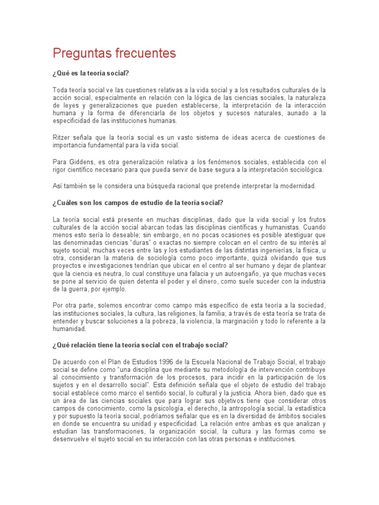 Teoria Social Definicion | PDF | Sociedad | Teoría